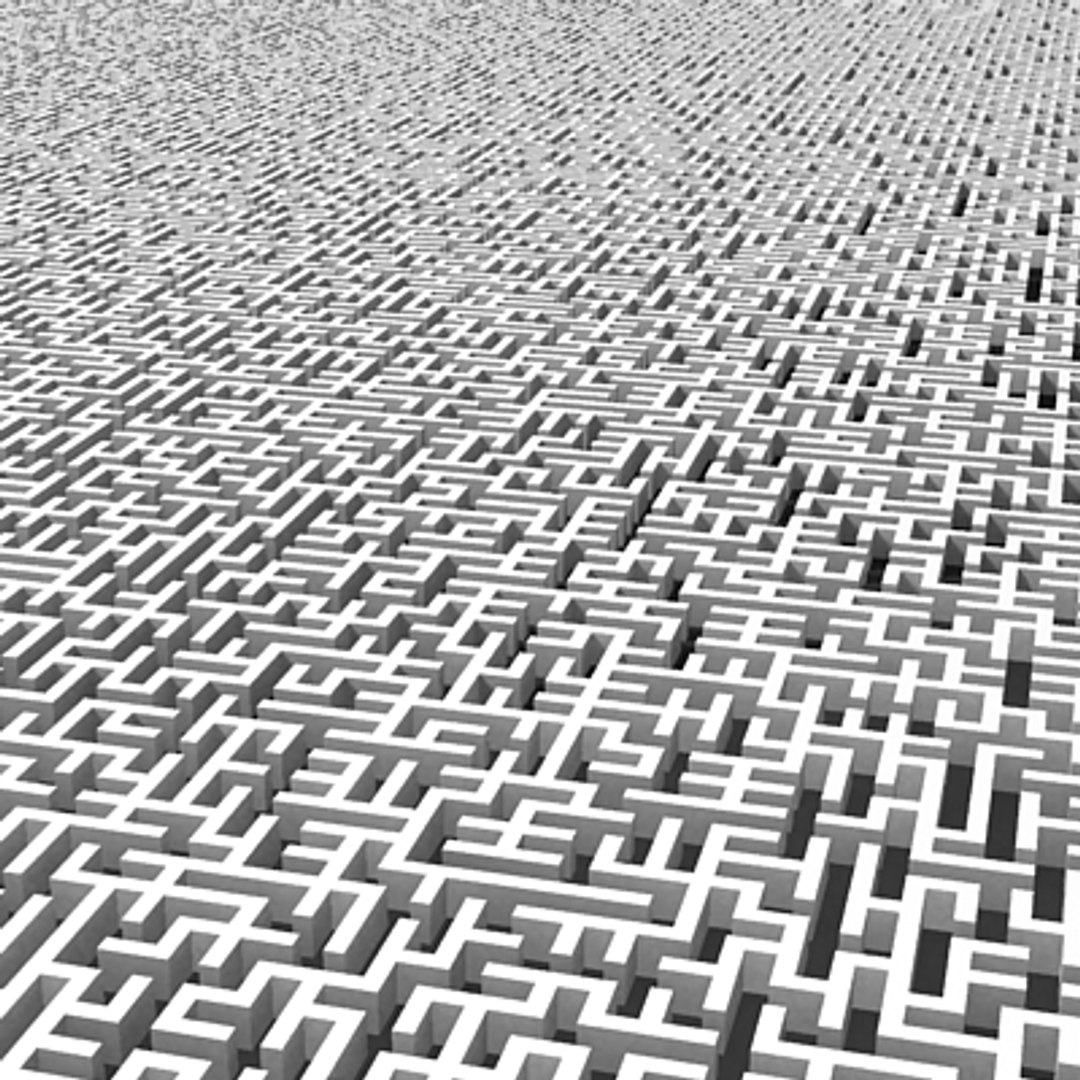 3d Model Of Mega-maze Mazes