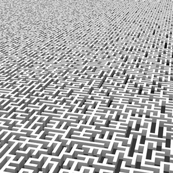 3d model of mega-maze mazes
