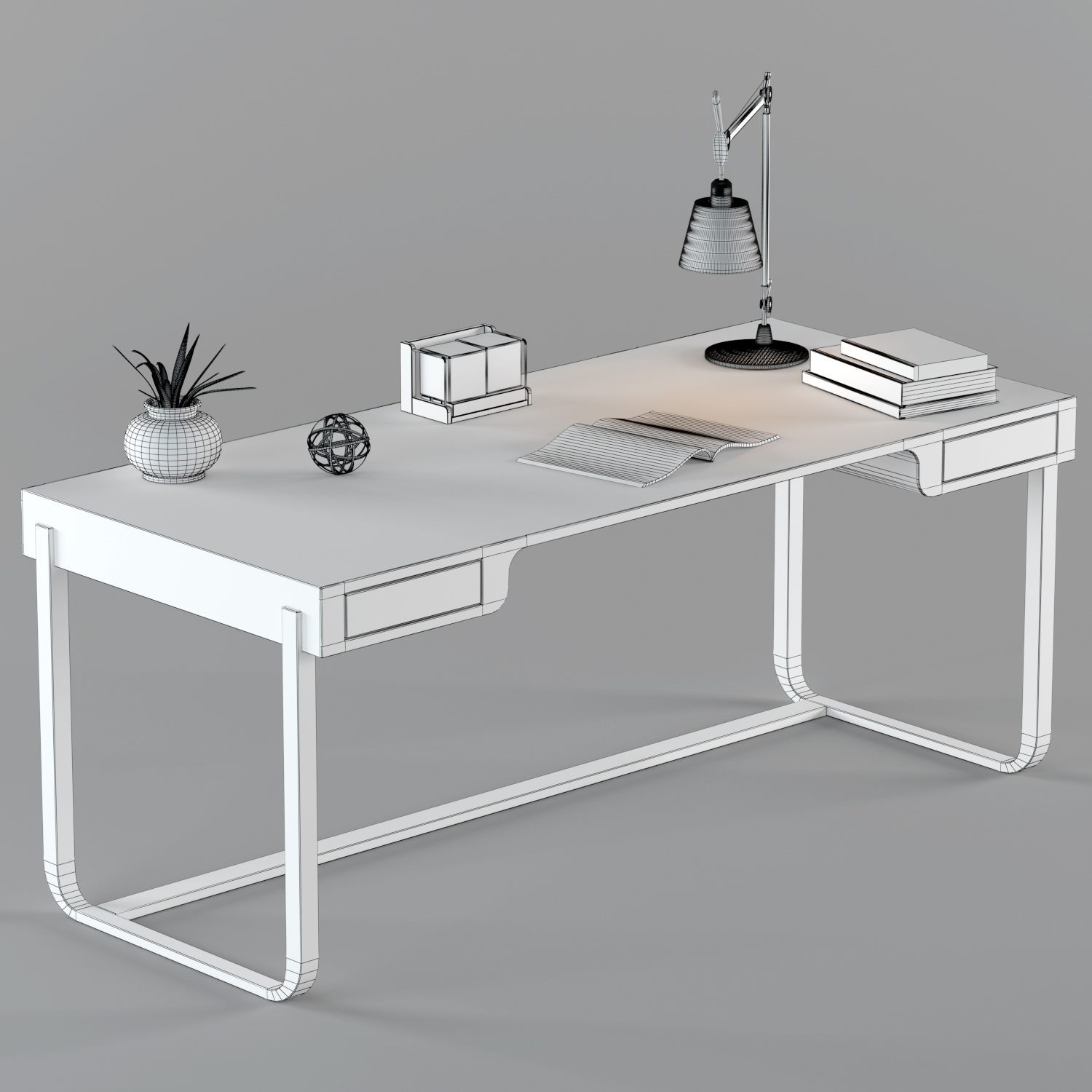 3D model minimalist desk design - TurboSquid 1351637