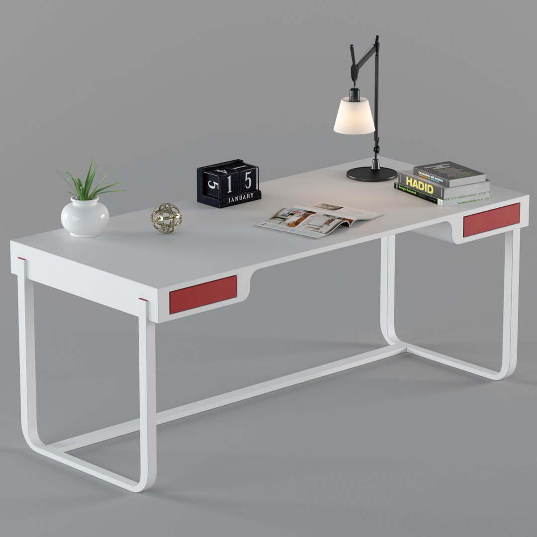 3D Model Minimalist Desk Design - TurboSquid 1351637