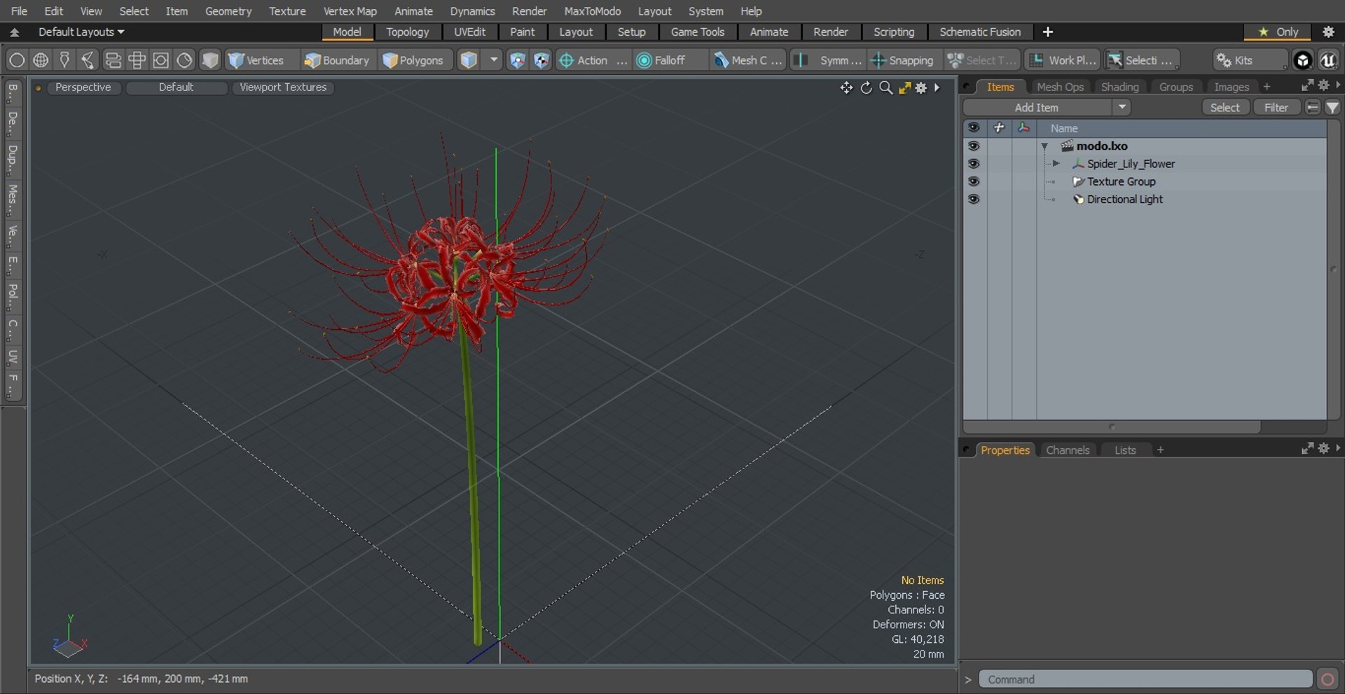 Spider Lily Flower 3D Model - TurboSquid 2045912