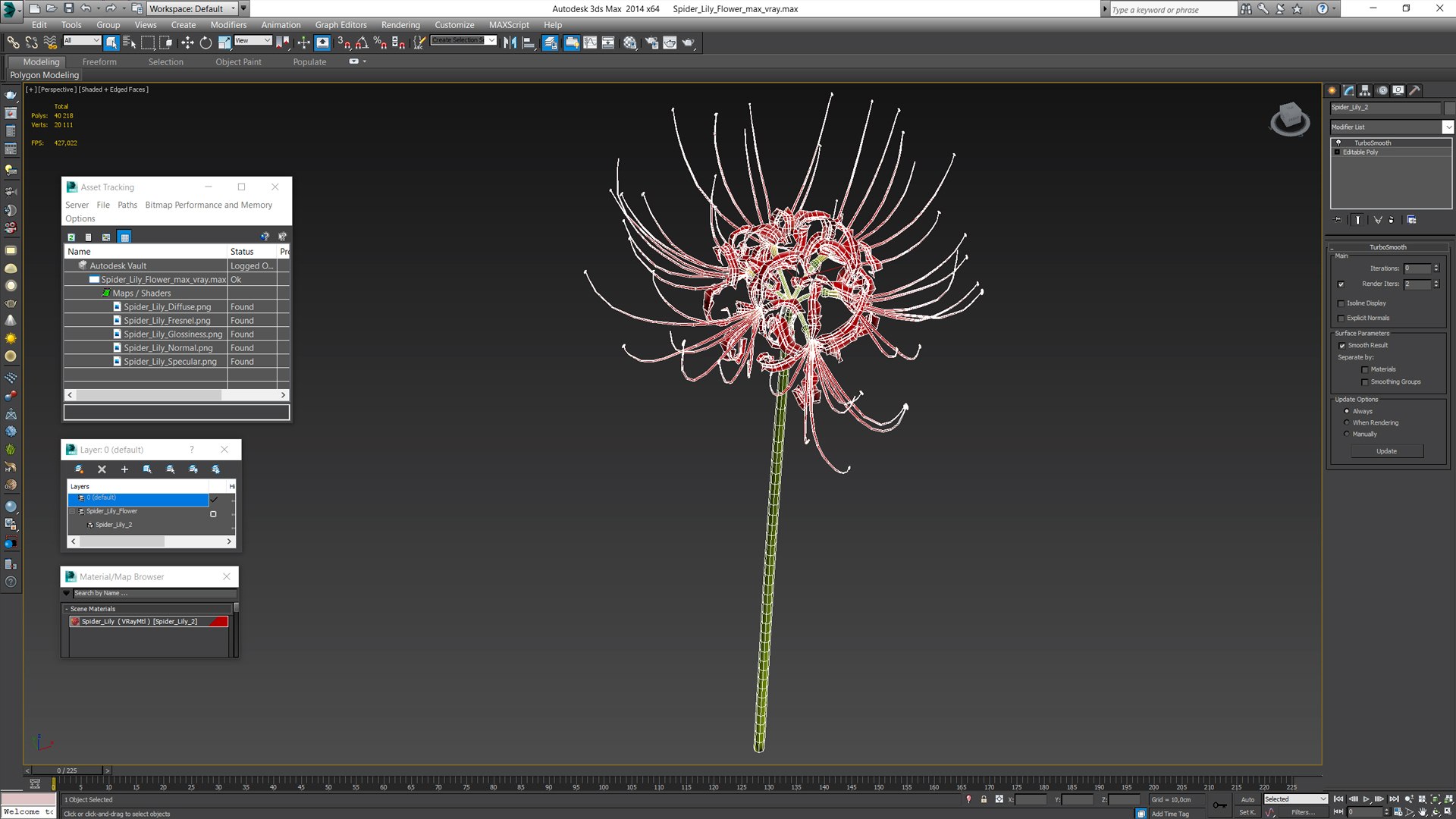 Spider Lily Flower 3D Model - TurboSquid 2045912