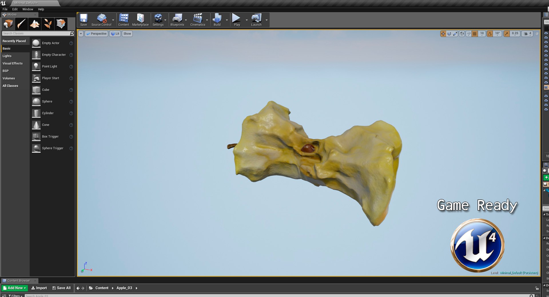 Golden Apple 3d Model