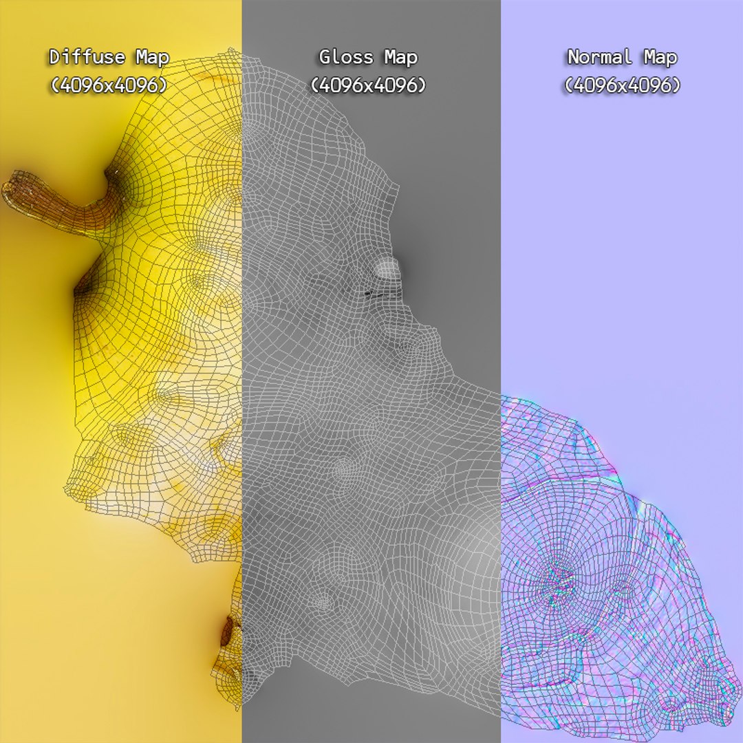 Golden Apple 3d Model