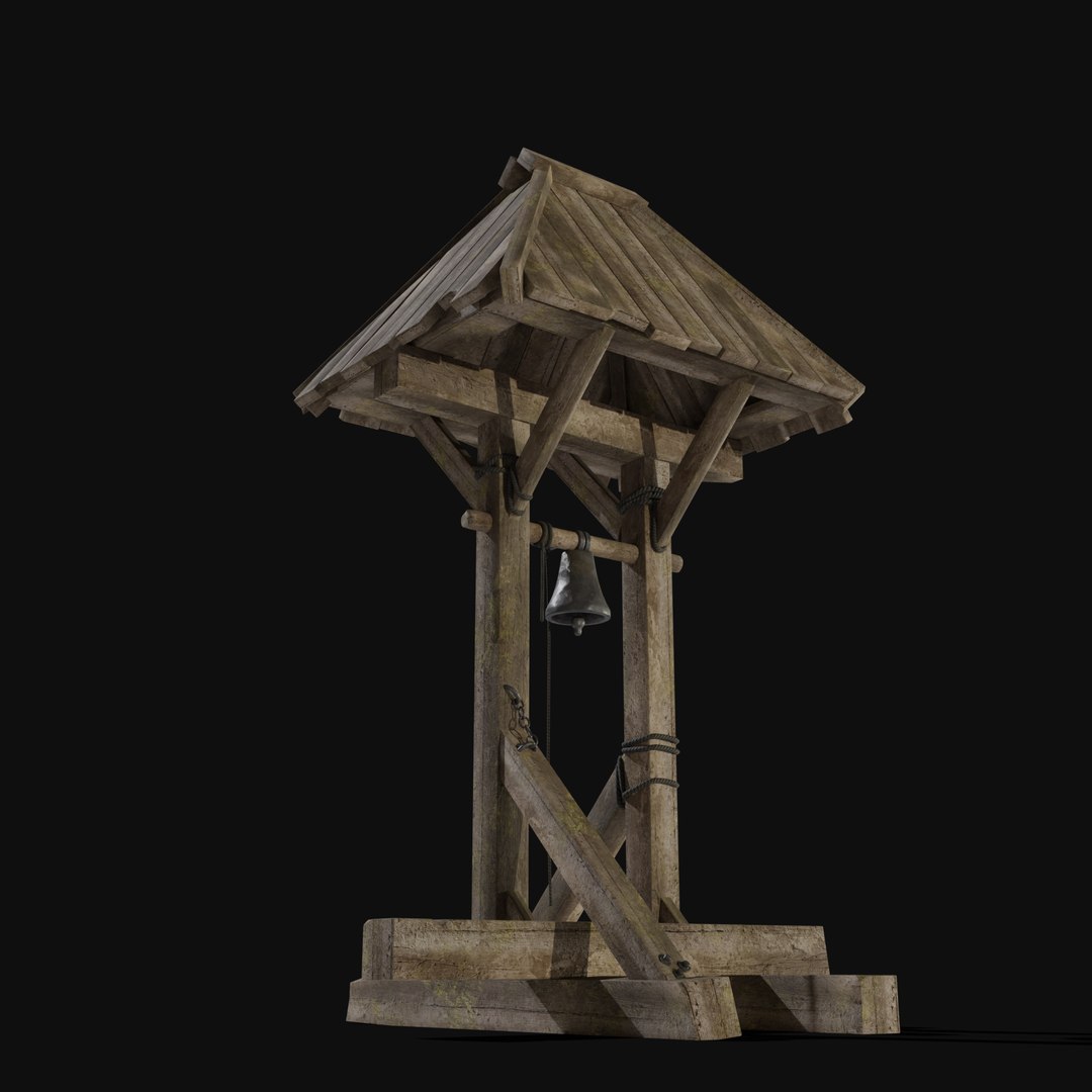 3D ALARM BELL TOWER CAMP ALERT MILITARY SIGNAL BANDIT COLLECTION ...