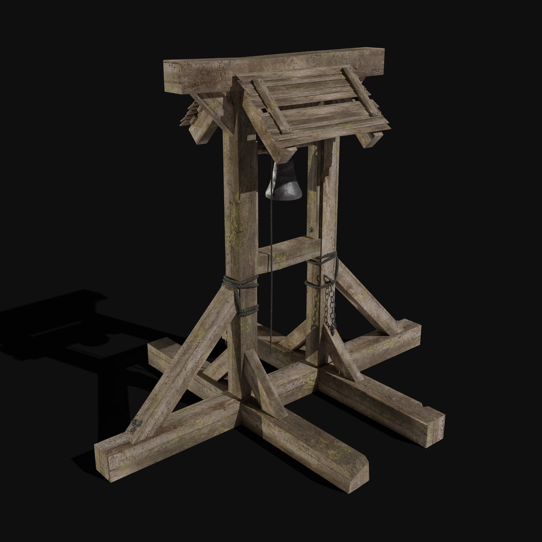 3D ALARM BELL TOWER CAMP ALERT MILITARY SIGNAL BANDIT COLLECTION ...