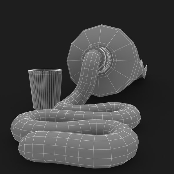 3d model tube paste animation