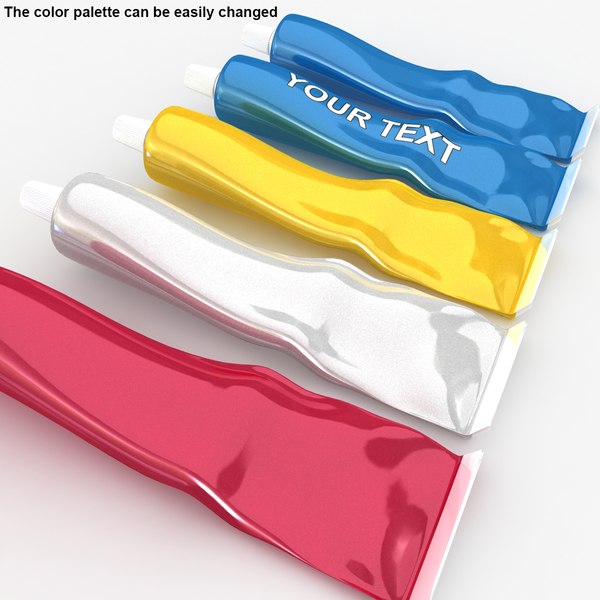 3d model tube paste animation