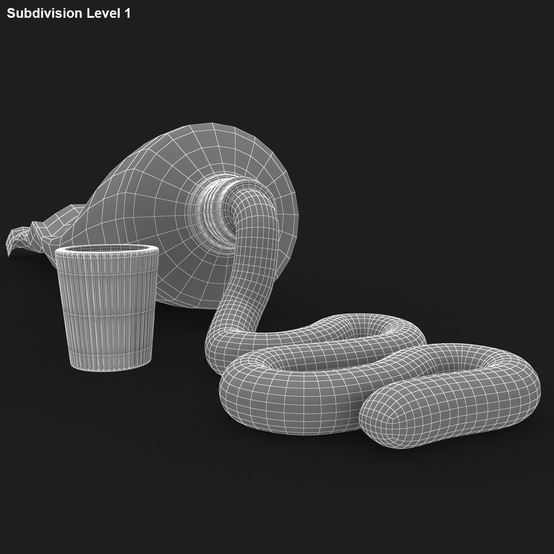 3d model tube paste animation