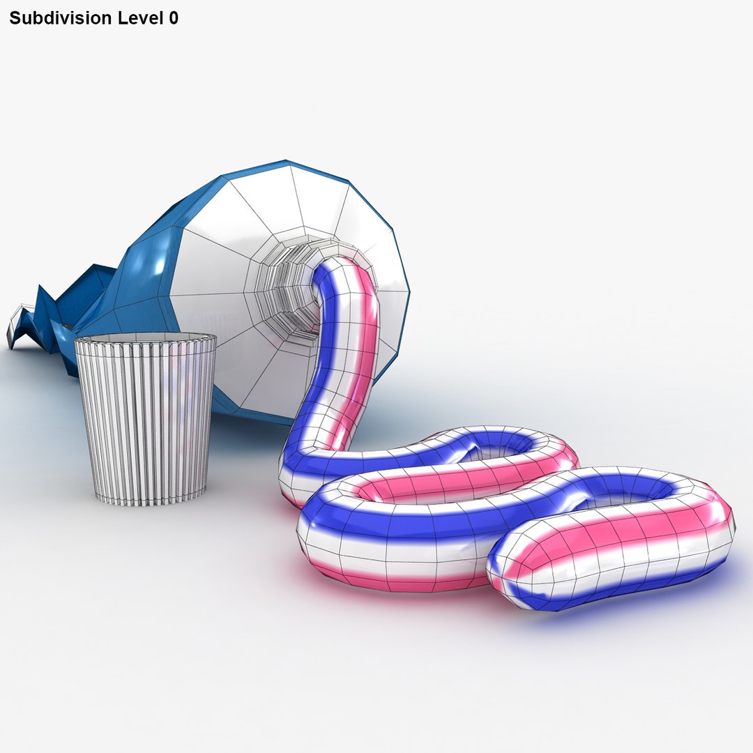 3d model tube paste animation