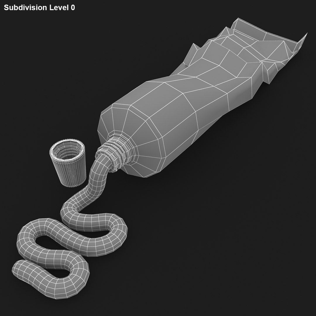 3d model tube paste animation