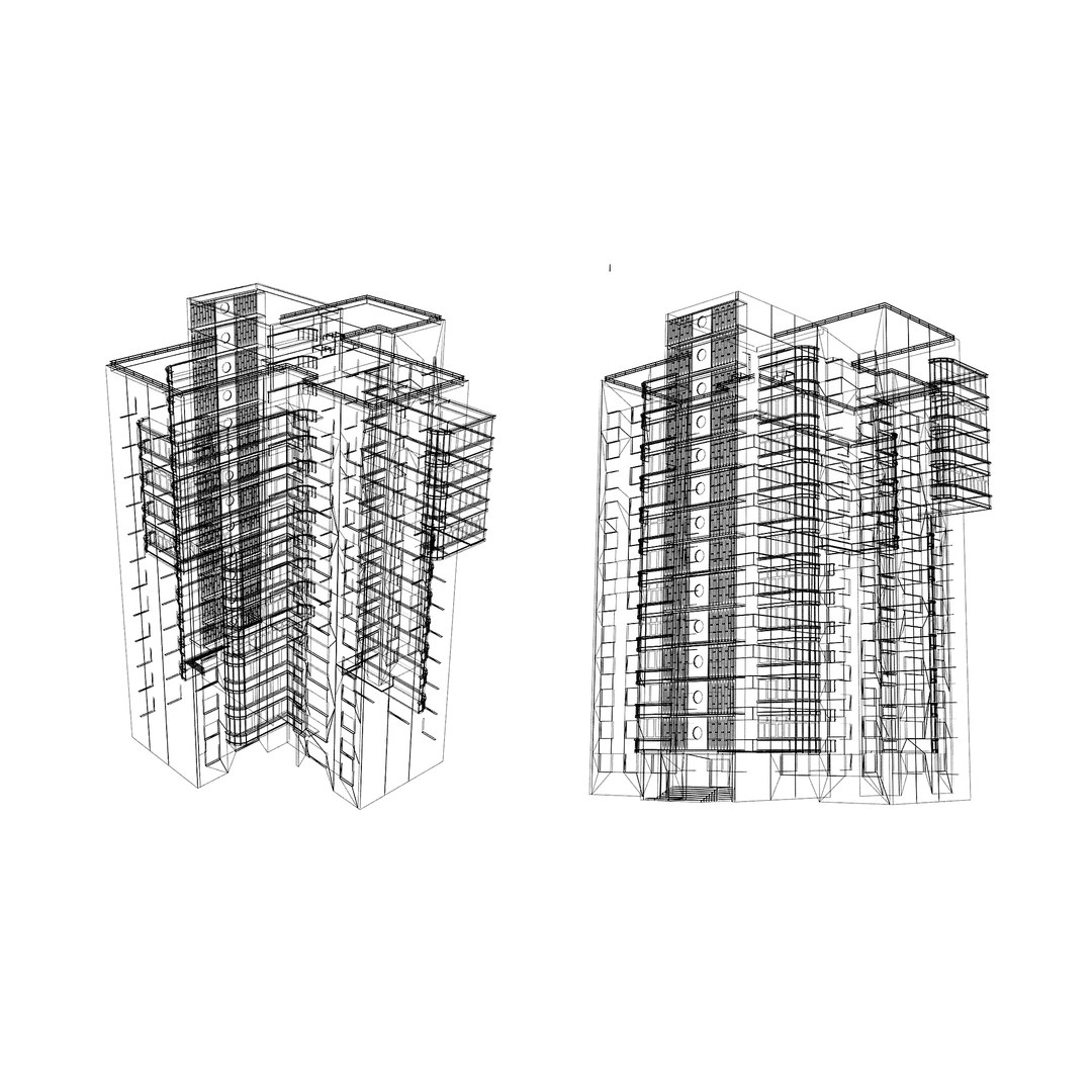 3D Panel House Multi-storey - TurboSquid 1482915