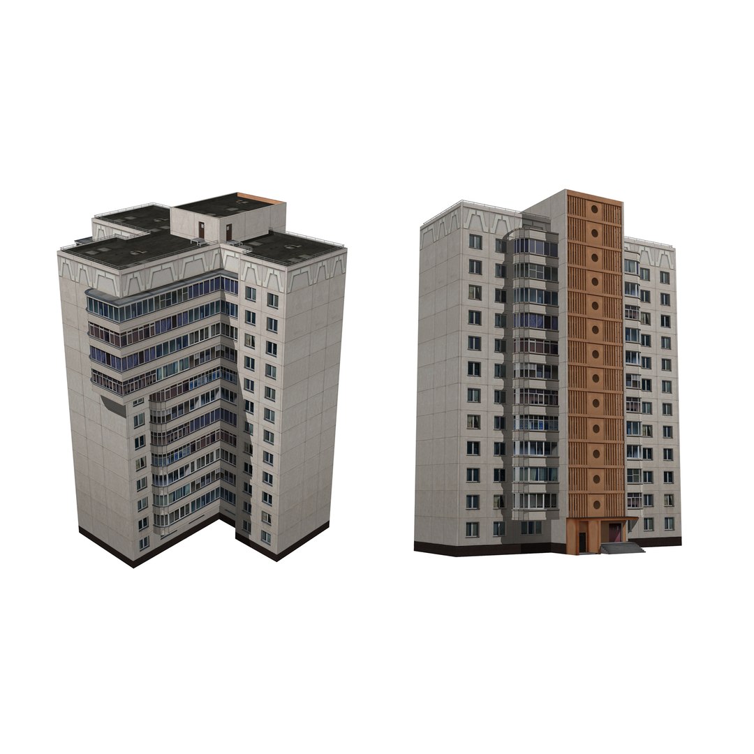 3D Panel House Multi-storey - TurboSquid 1482915