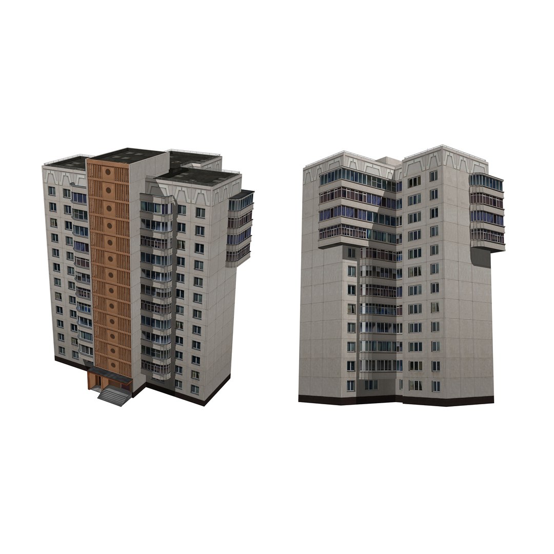3D Panel House Multi-storey - TurboSquid 1482915
