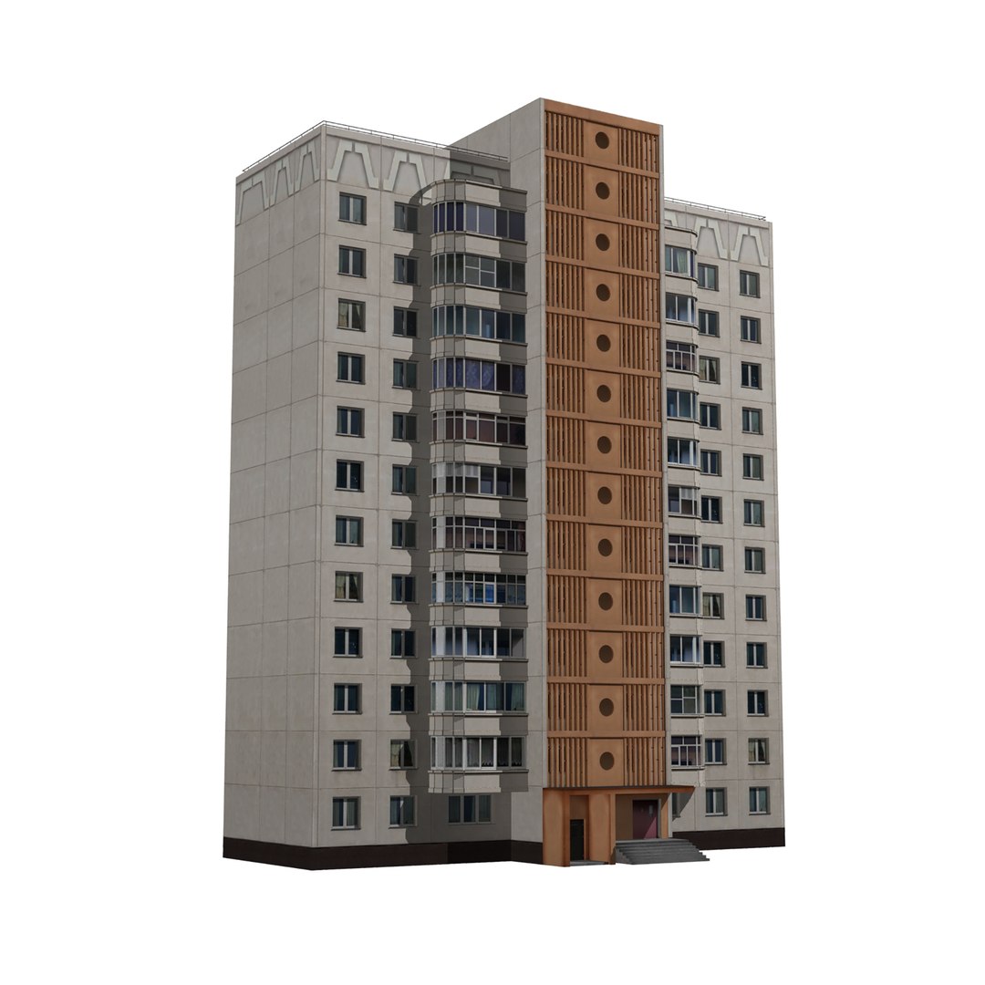 3D Panel House Multi-storey - TurboSquid 1482915