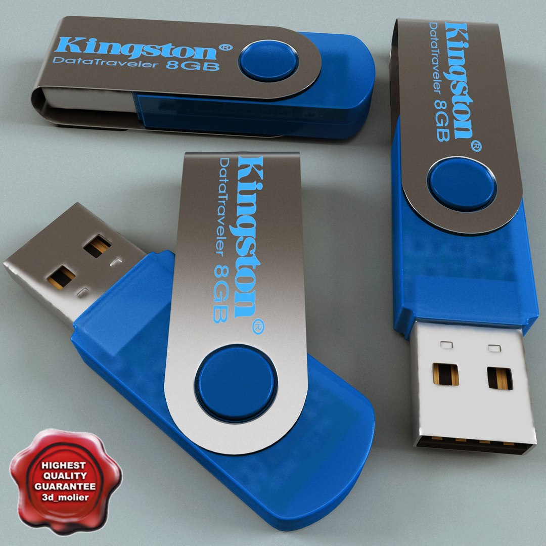 kingston flash 8gb 3d model