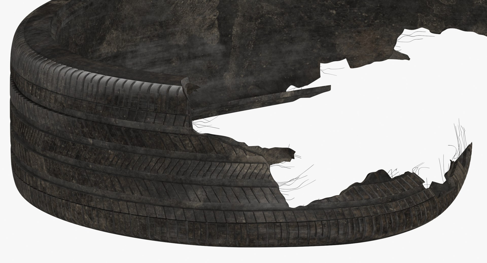 Tire Damaged 3D Model - TurboSquid 1864116