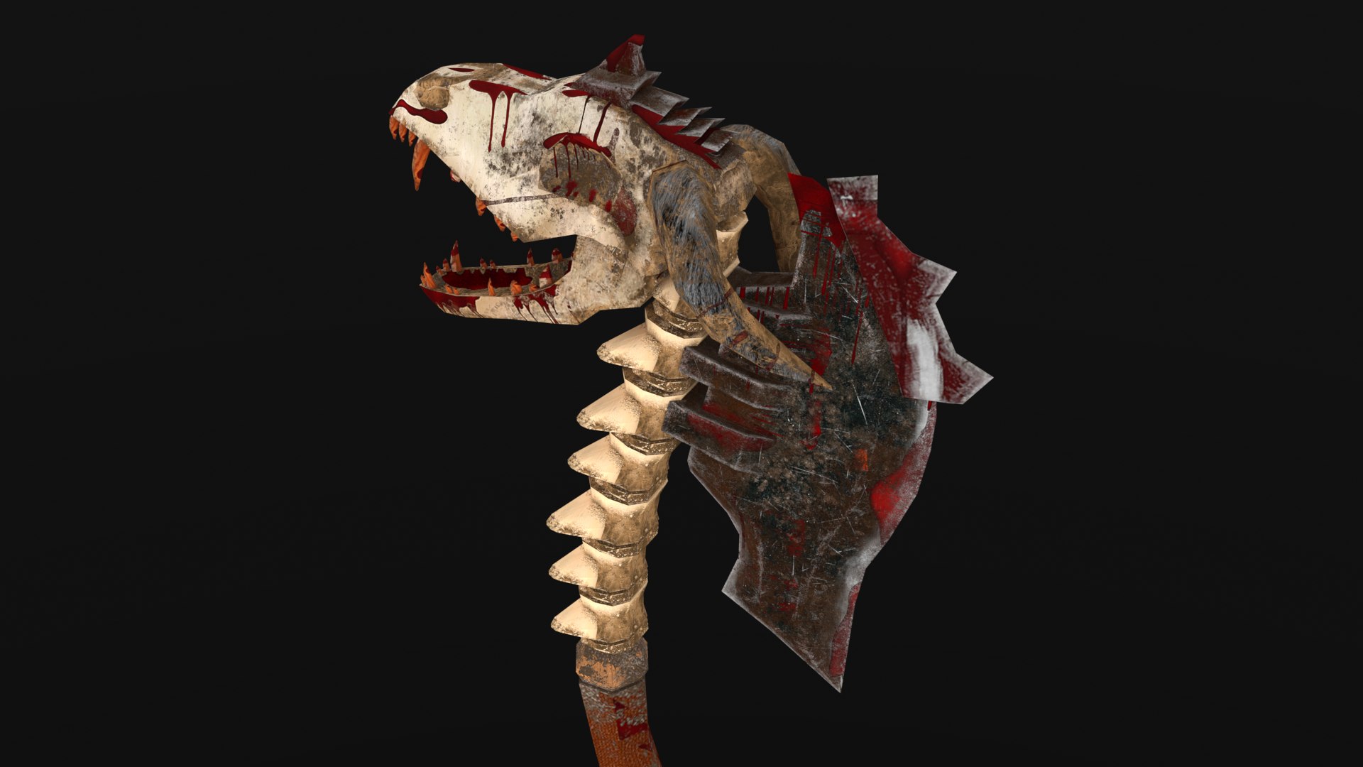 3D Model Dragon Face Axe - TurboSquid 1726789