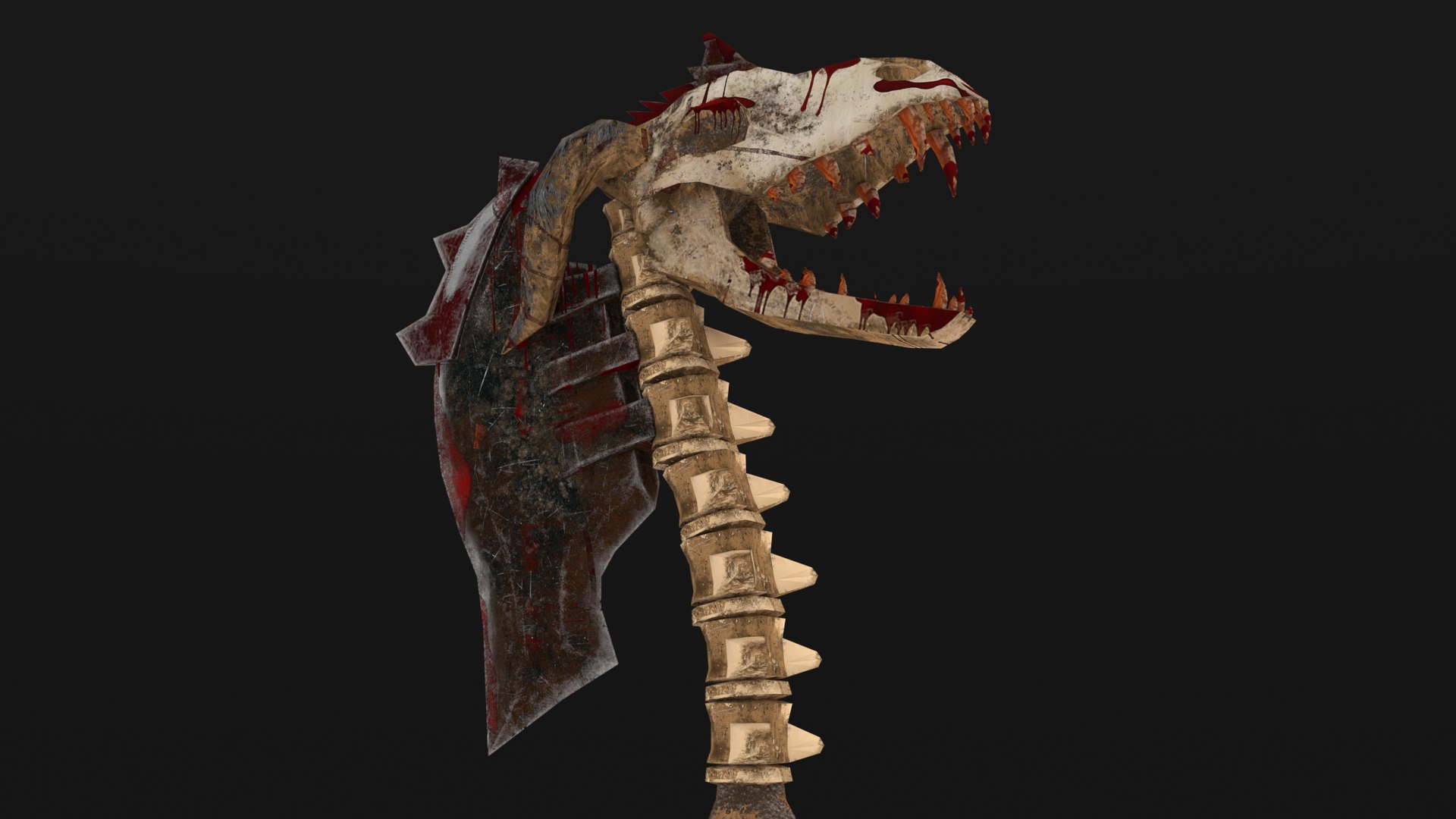 3D Model Dragon Face Axe - TurboSquid 1726789
