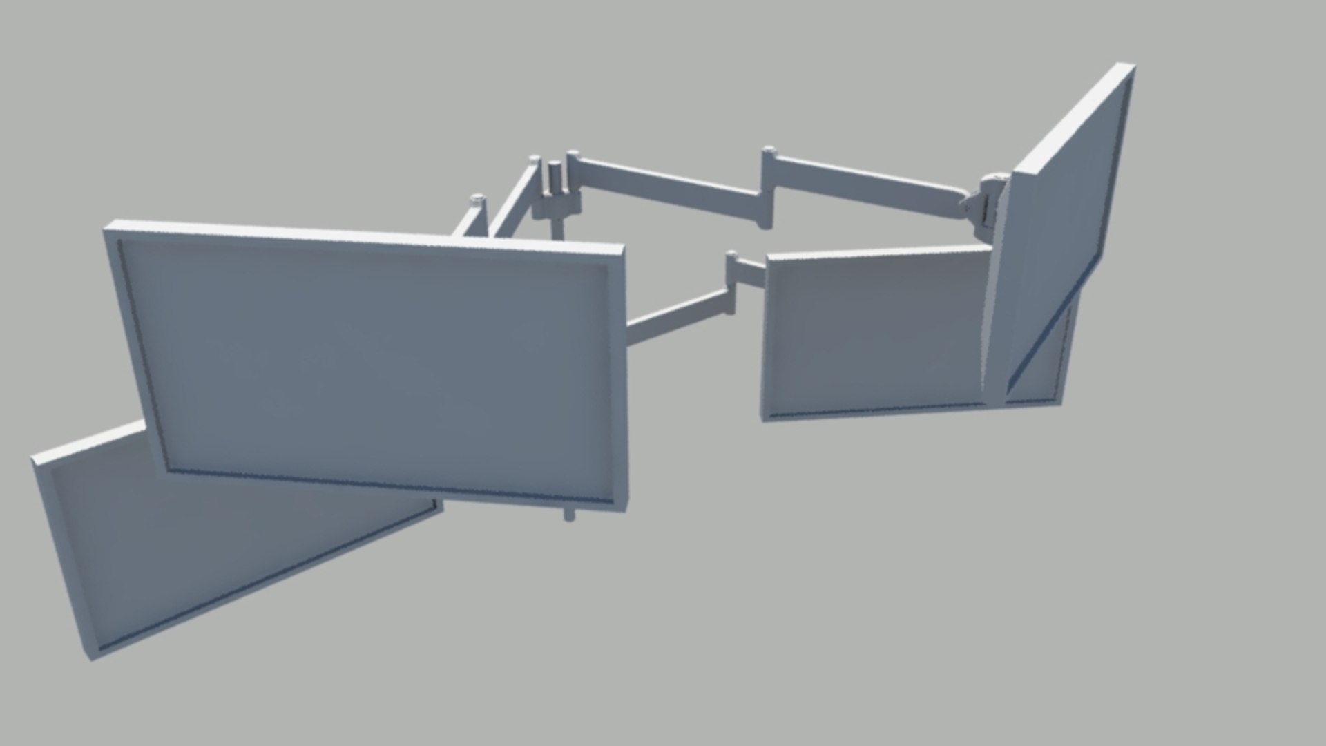 3d Model Computer Monitor Arms