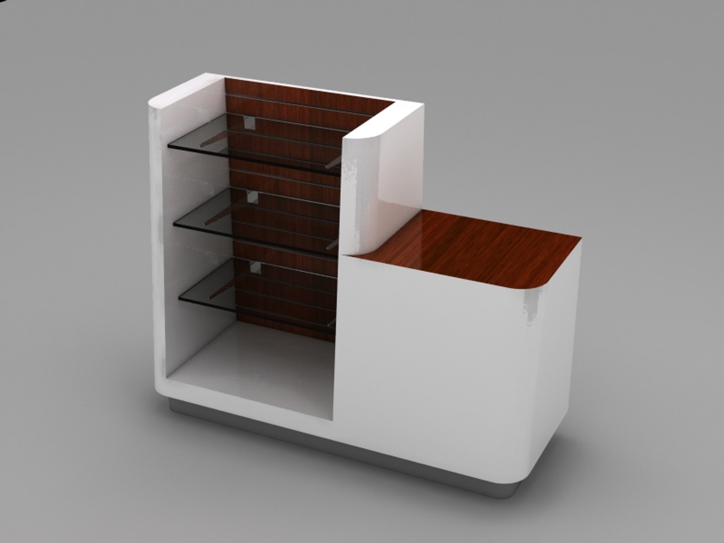 3dsmax Modular Checkout Register Assembly