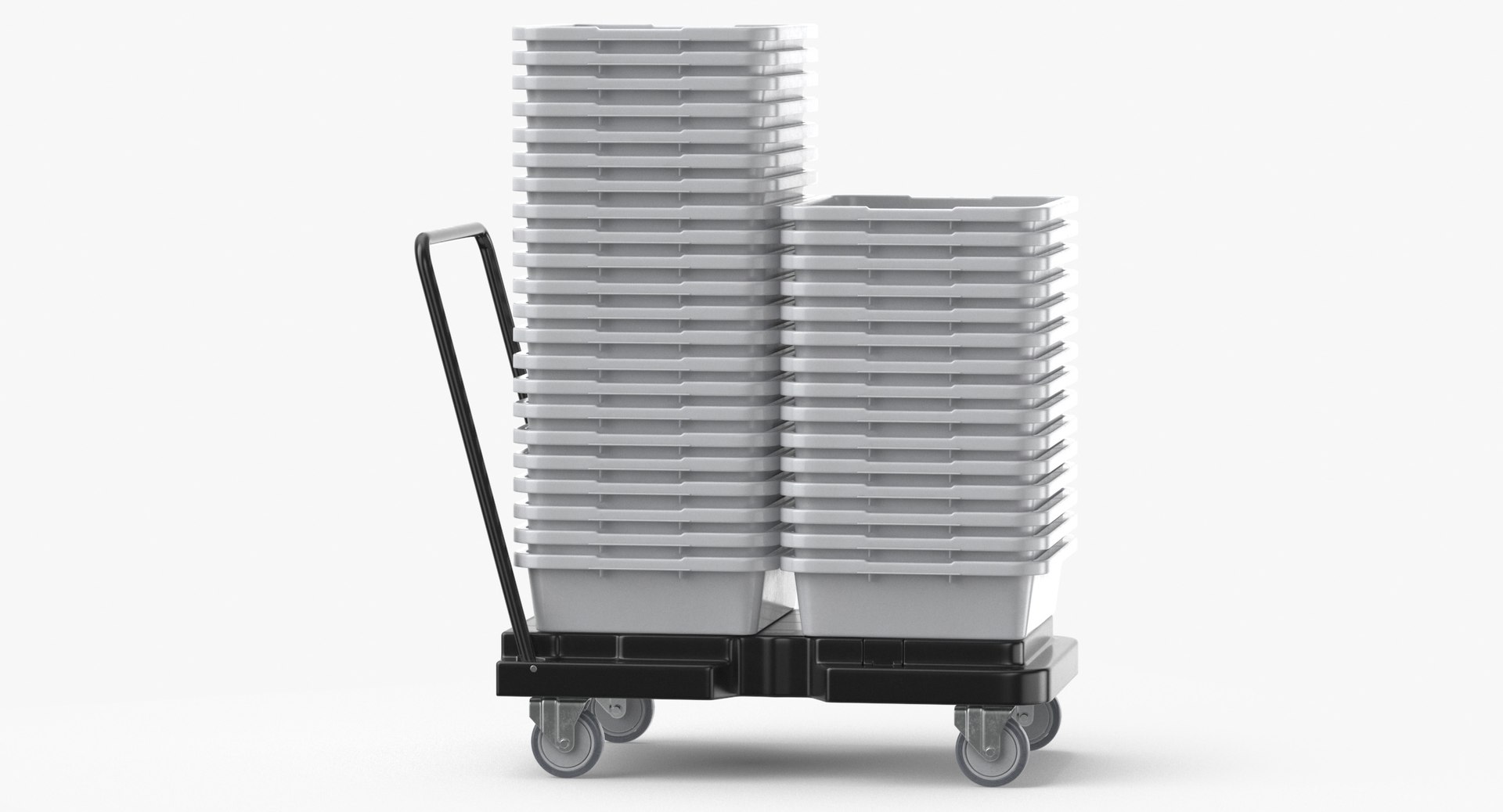 3D Model Screening Bin Cart Empty Or Pile Clean And Dirty - TurboSquid ...
