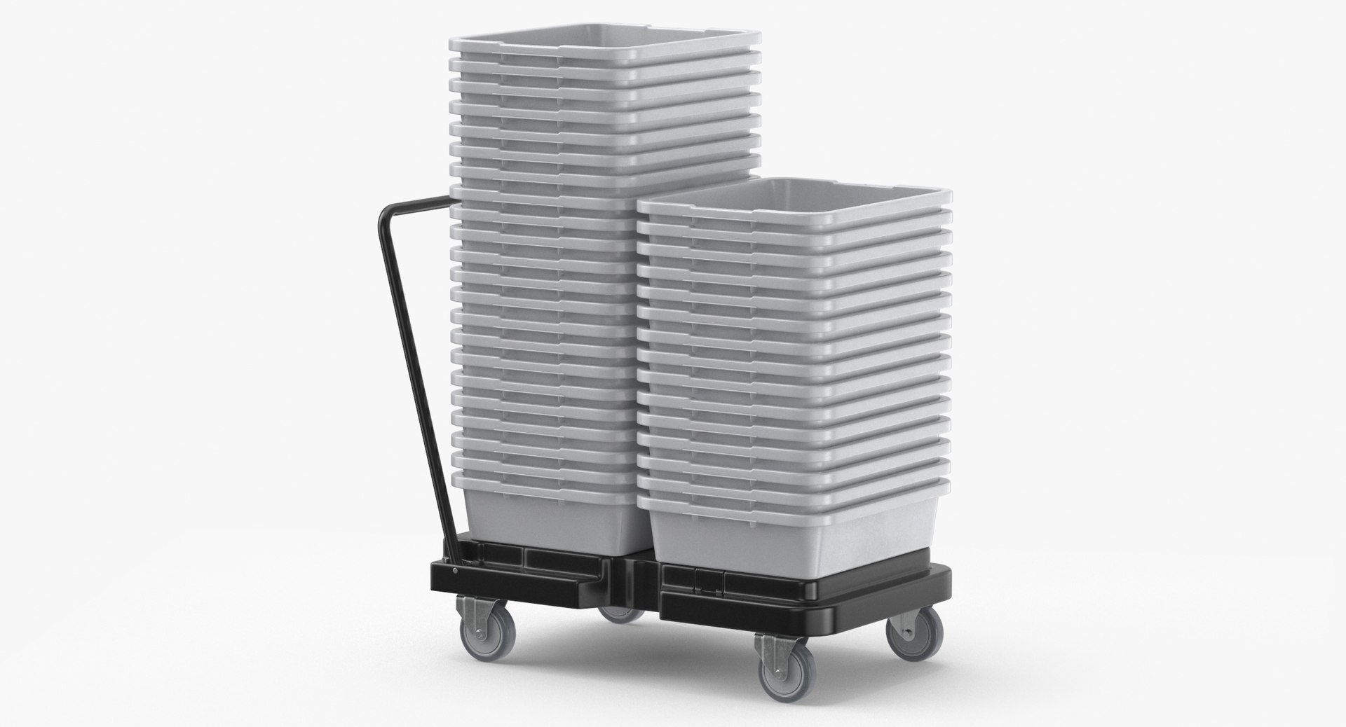 3D Model Screening Bin Cart Empty Or Pile Clean And Dirty - TurboSquid ...