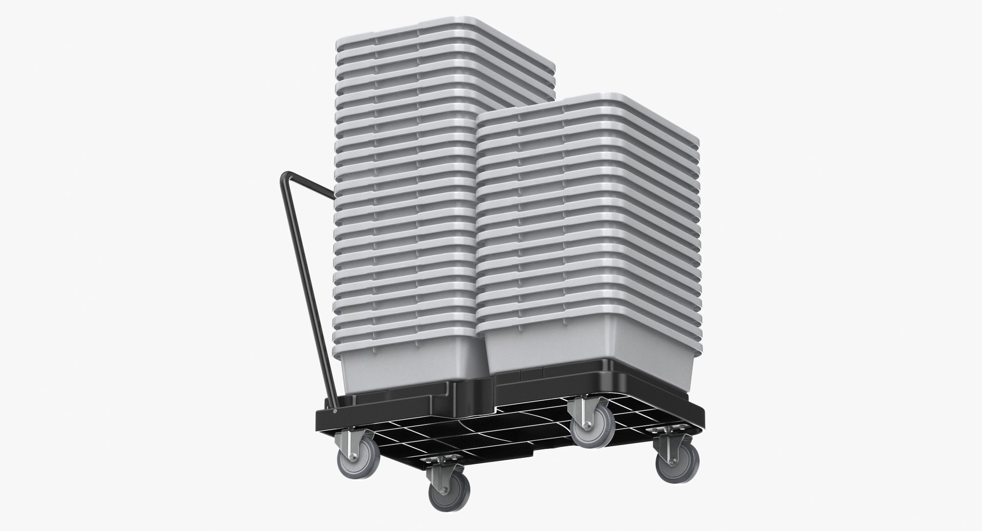3D Model Screening Bin Cart Empty Or Pile Clean And Dirty - TurboSquid ...