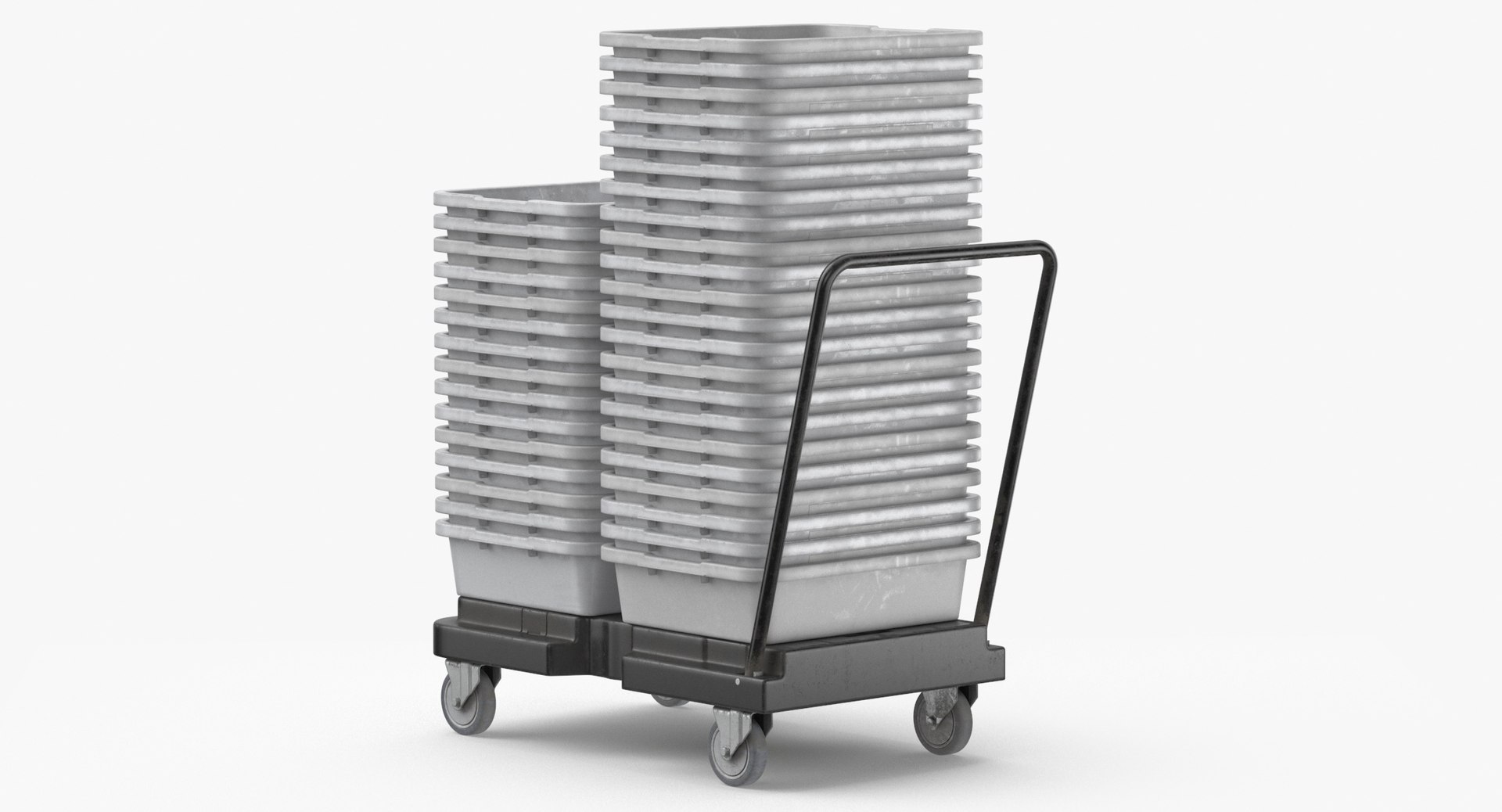 3D Model Screening Bin Cart Empty Or Pile Clean And Dirty - TurboSquid ...