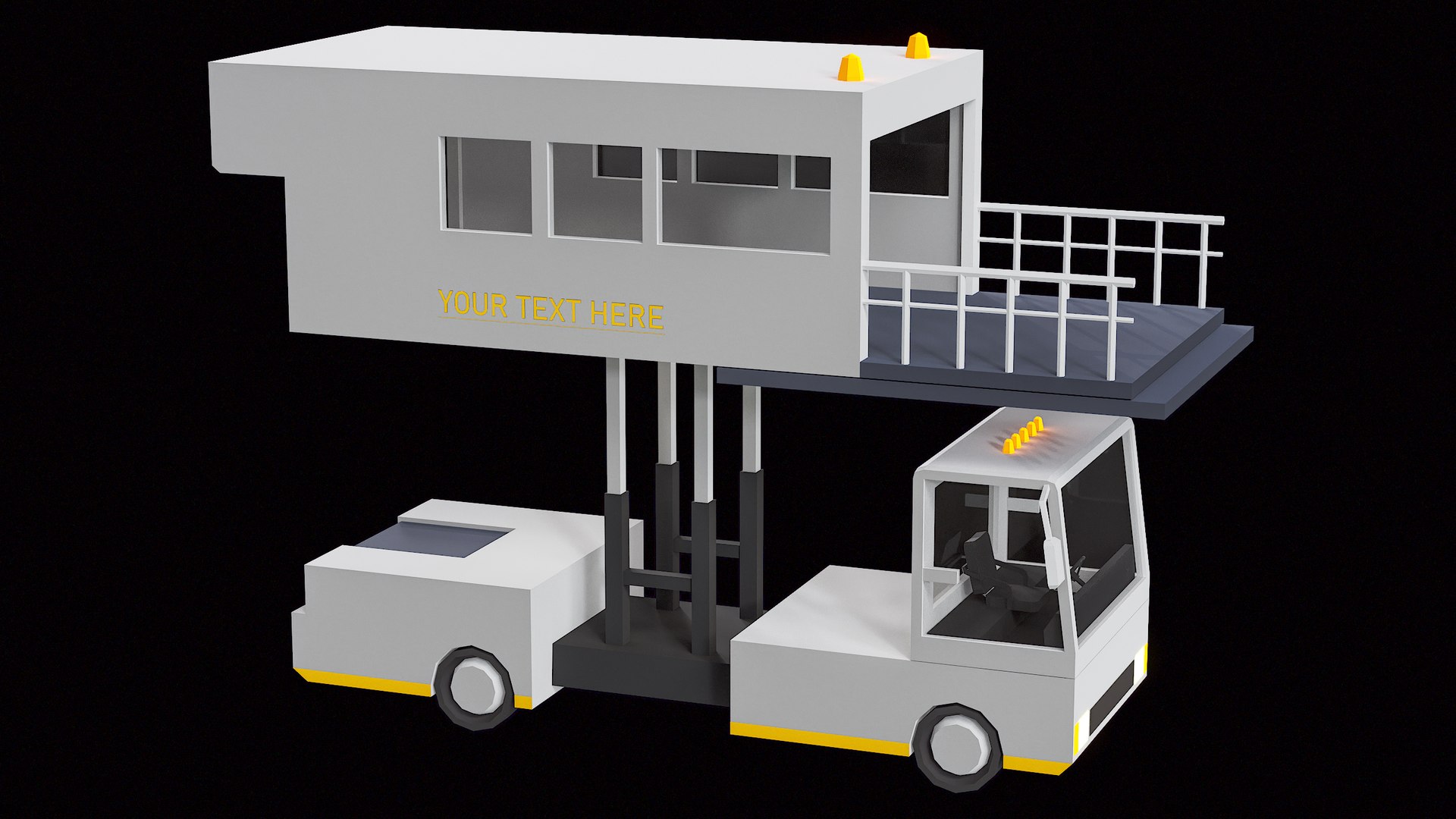 Cartoon Ambulift 10 Lowpoly Airport Vehicle PBR 3D Model - TurboSquid ...
