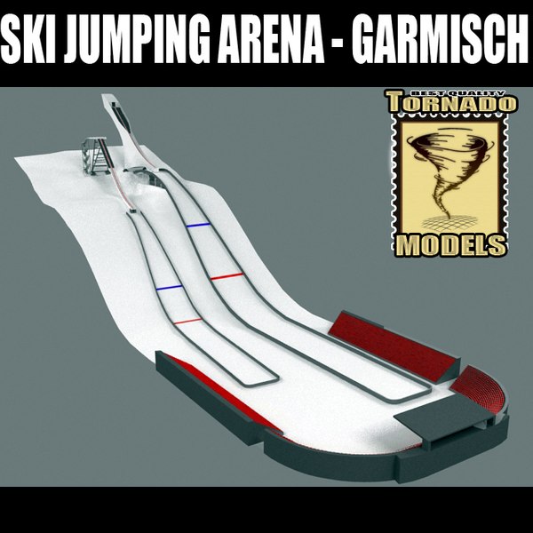 3d model ski jumping ramp