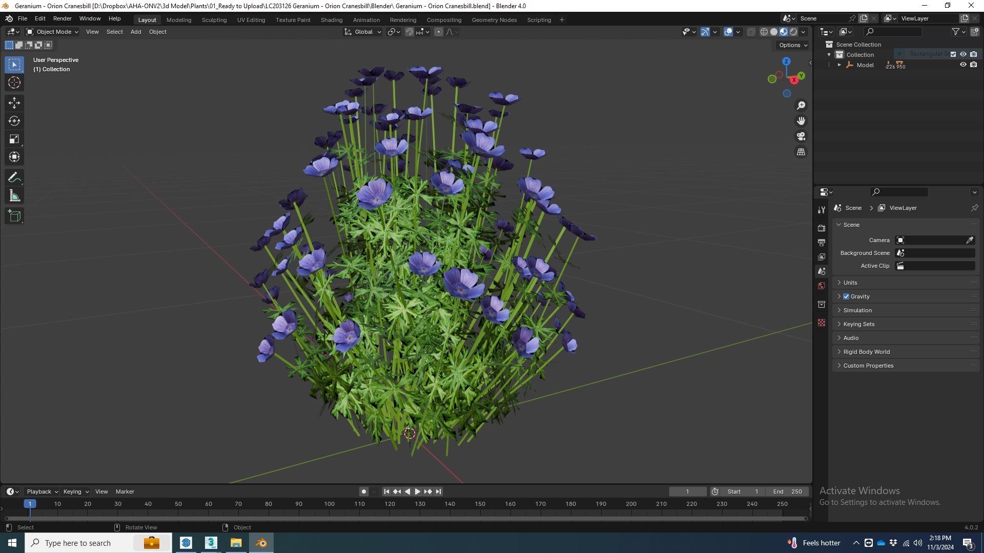 3D Geramium - Orion Cranesbill - TurboSquid 2306827
