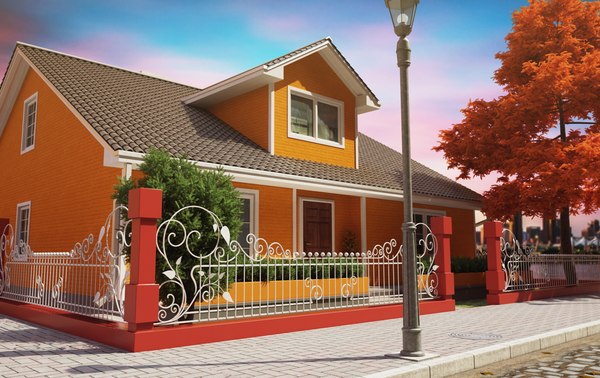 Suburban house 3D model - TurboSquid 1532109