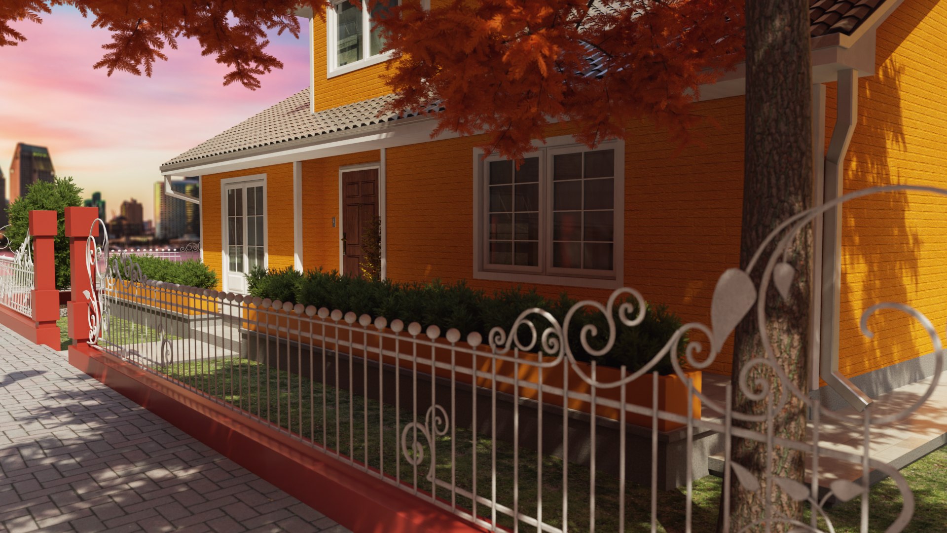 Suburban House 3D Model - TurboSquid 1532109