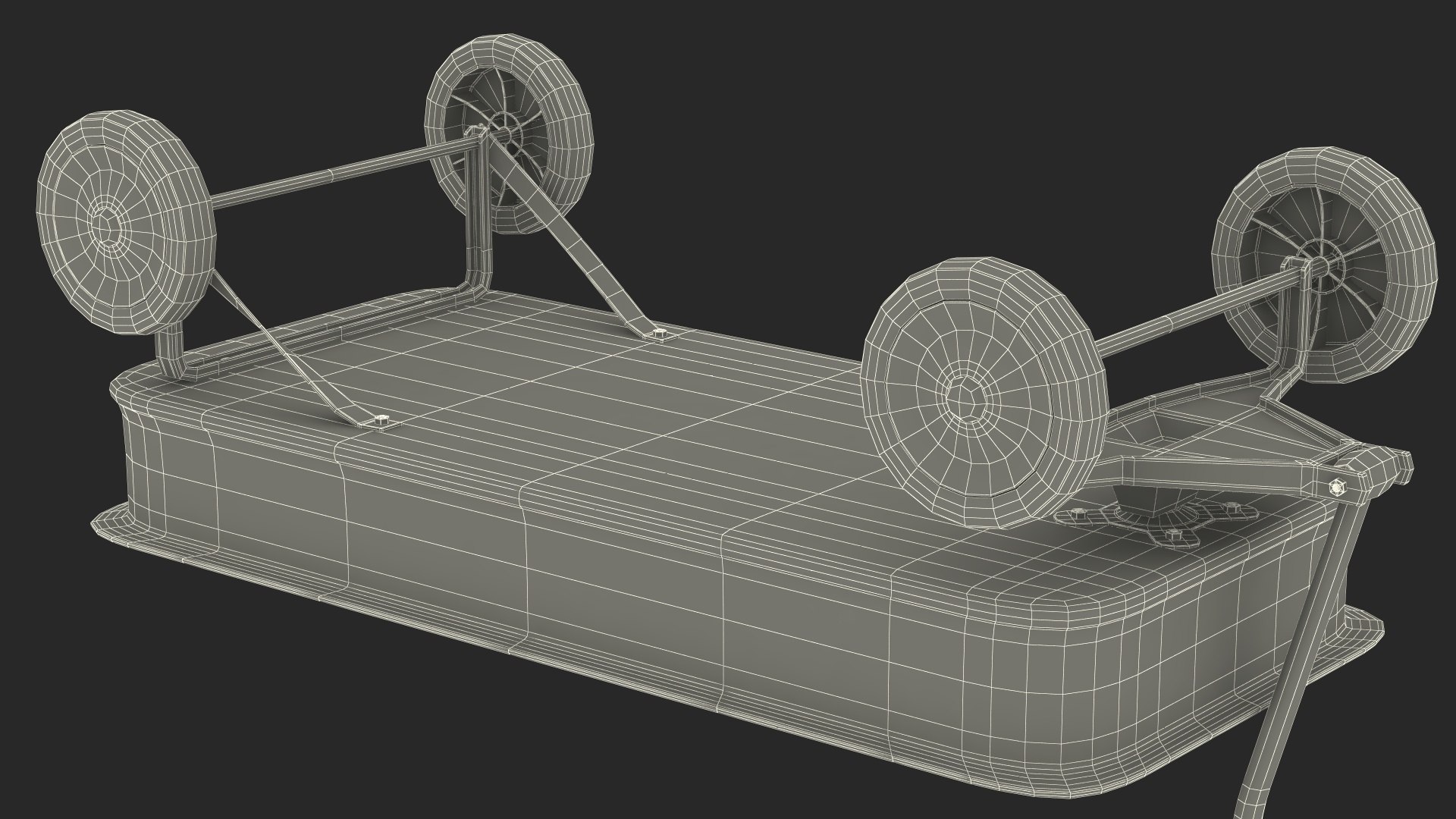 3D Kids And Toddler Classic Steel Pull Wagon Model - TurboSquid 2131651