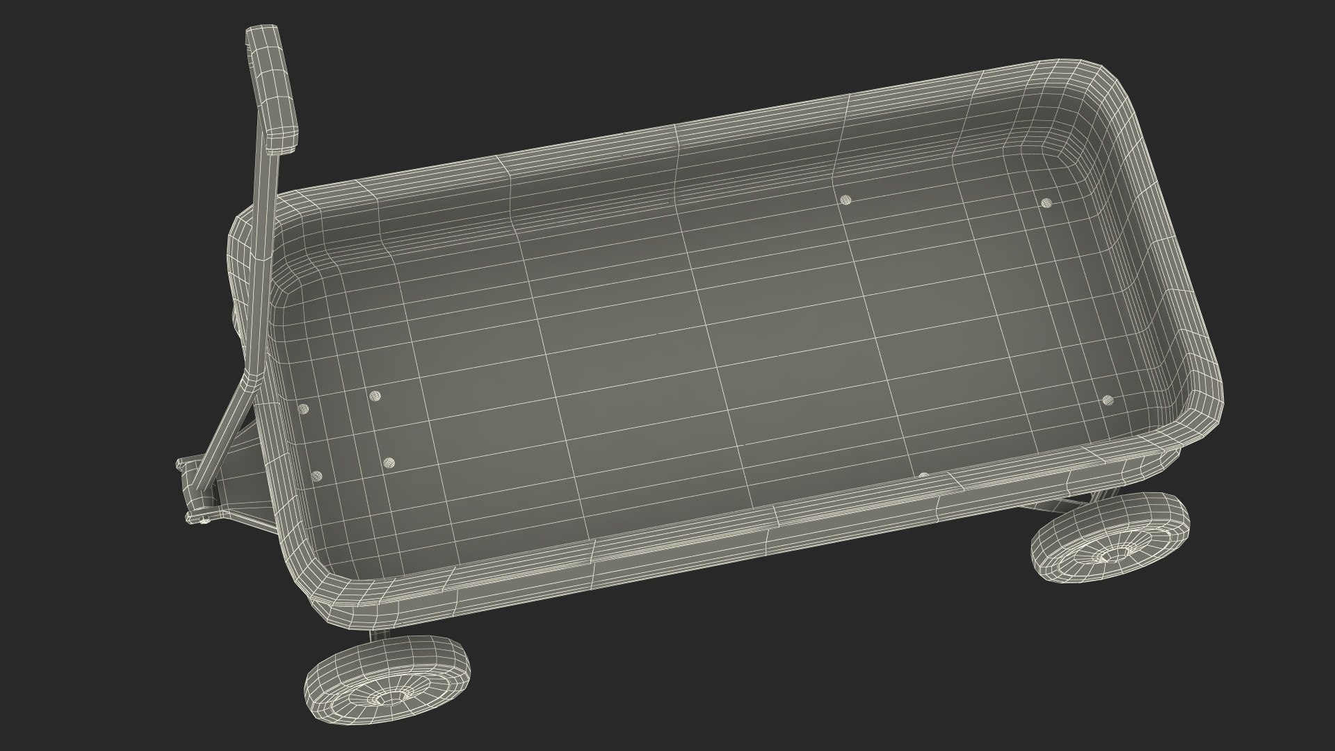 3D Kids And Toddler Classic Steel Pull Wagon Model - TurboSquid 2131651