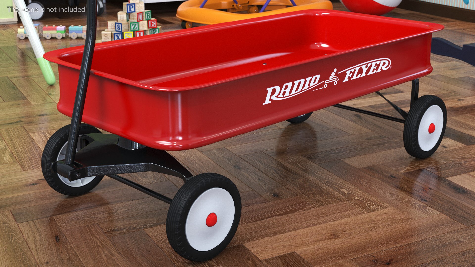 3D Kids And Toddler Classic Steel Pull Wagon Model - TurboSquid 2131651