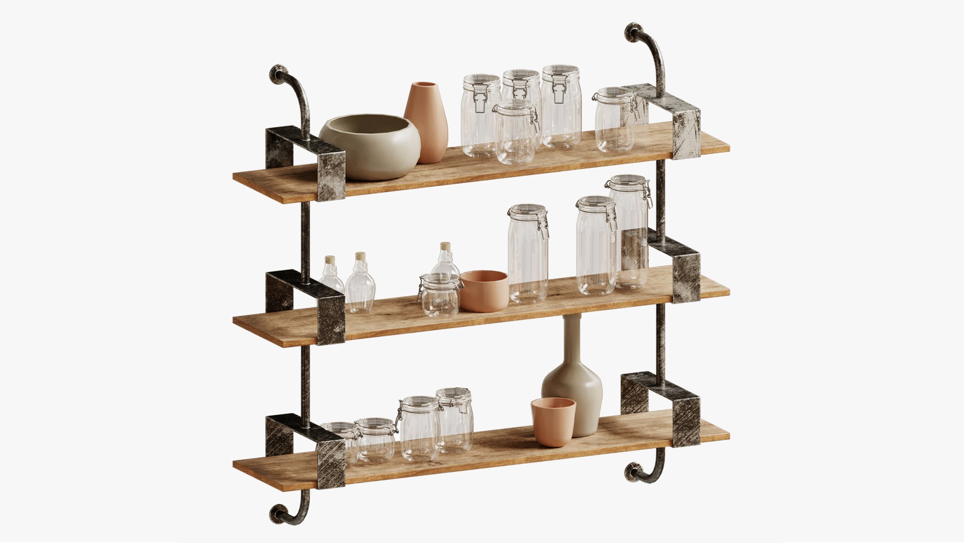 3D model loft kitchen shalve decore - TurboSquid 2161793