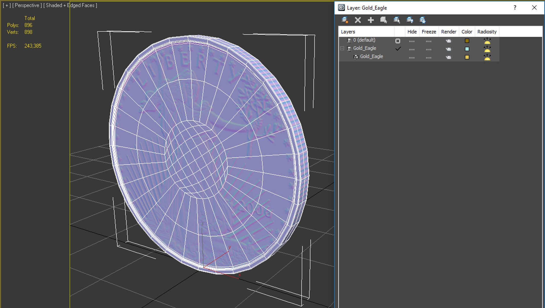 Gold Eagle 50 Dollars 3D Model - TurboSquid 1242745