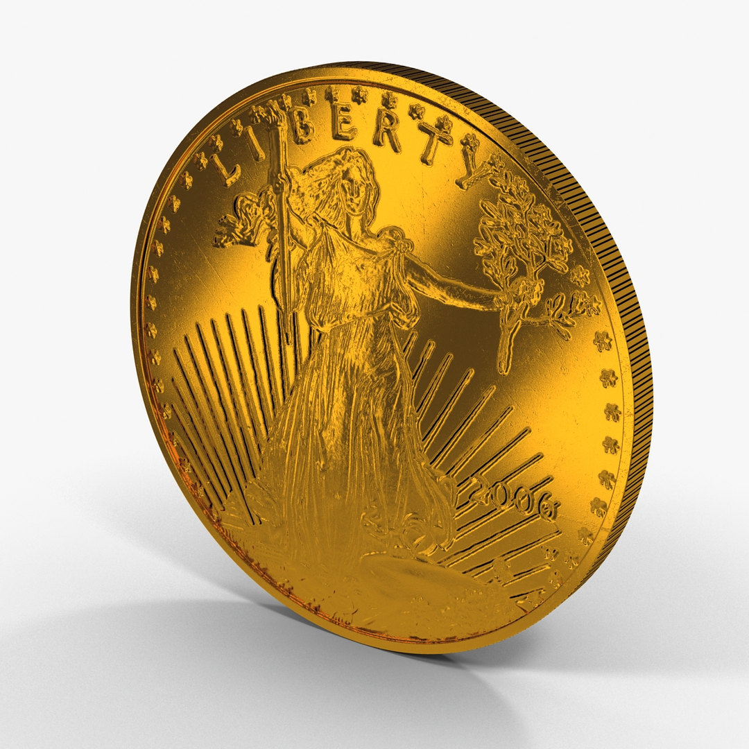 Gold Eagle 50 Dollars 3D Model - TurboSquid 1242745