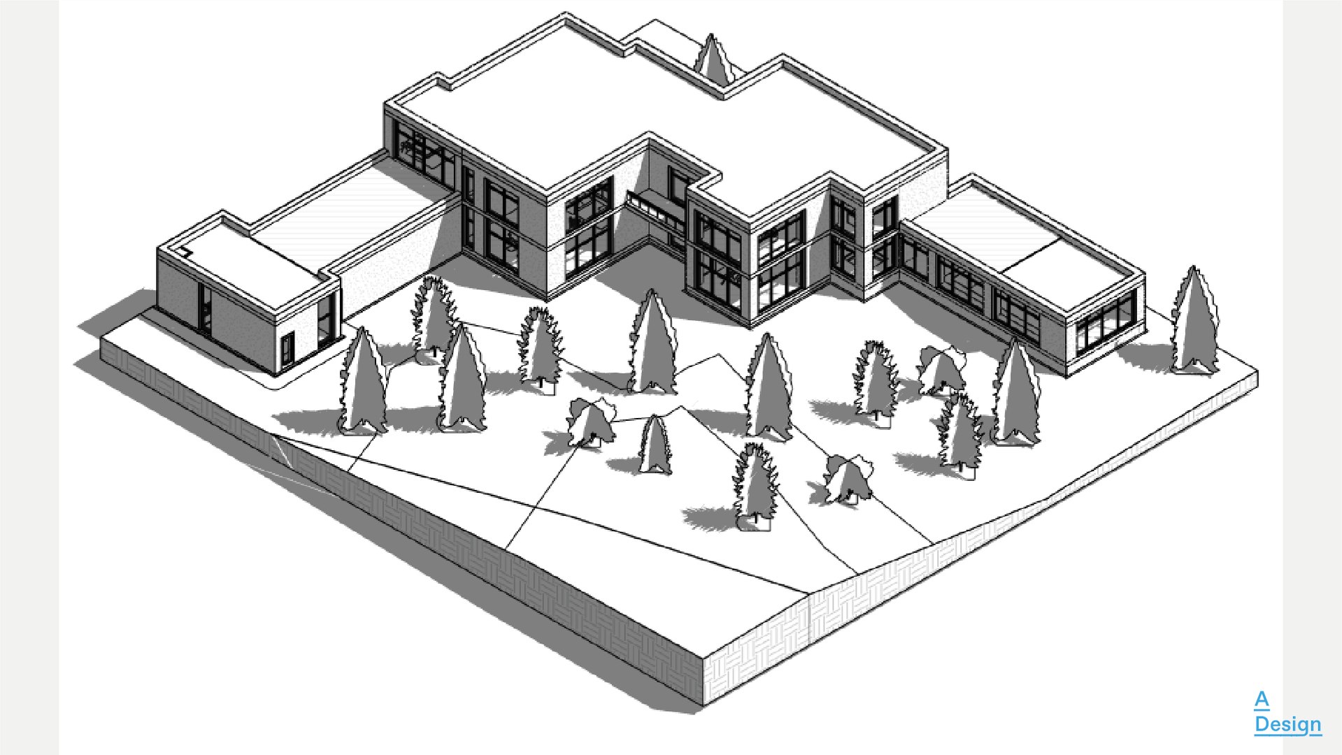 3D Modern Forest House - Revit Model - TurboSquid 2054040