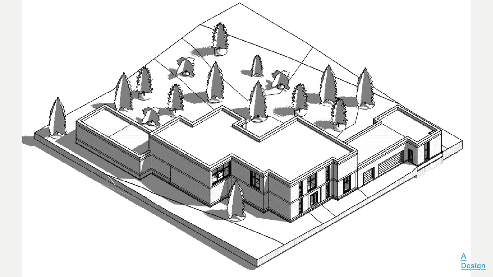3D Modern Forest House - Revit Model - TurboSquid 2054040