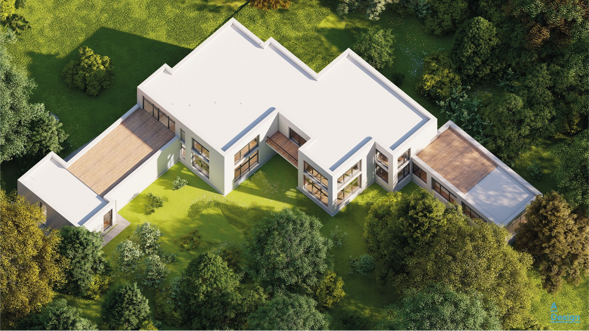 3D Modern Forest House - Revit Model - TurboSquid 2054040