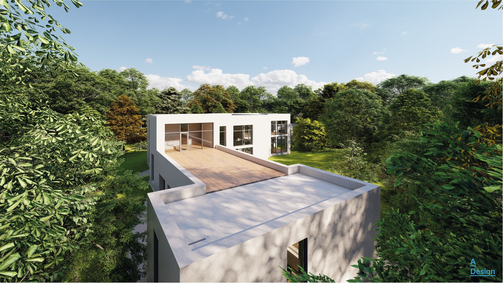 3D Modern Forest House - Revit Model - TurboSquid 2054040