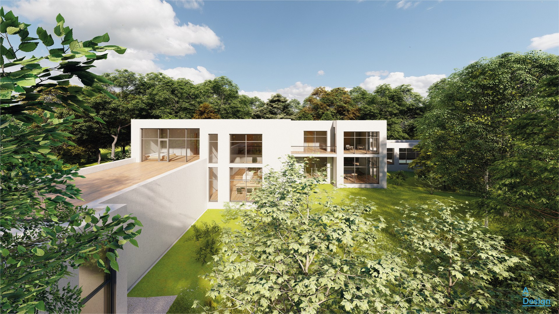 3D Modern Forest House - Revit Model - TurboSquid 2054040