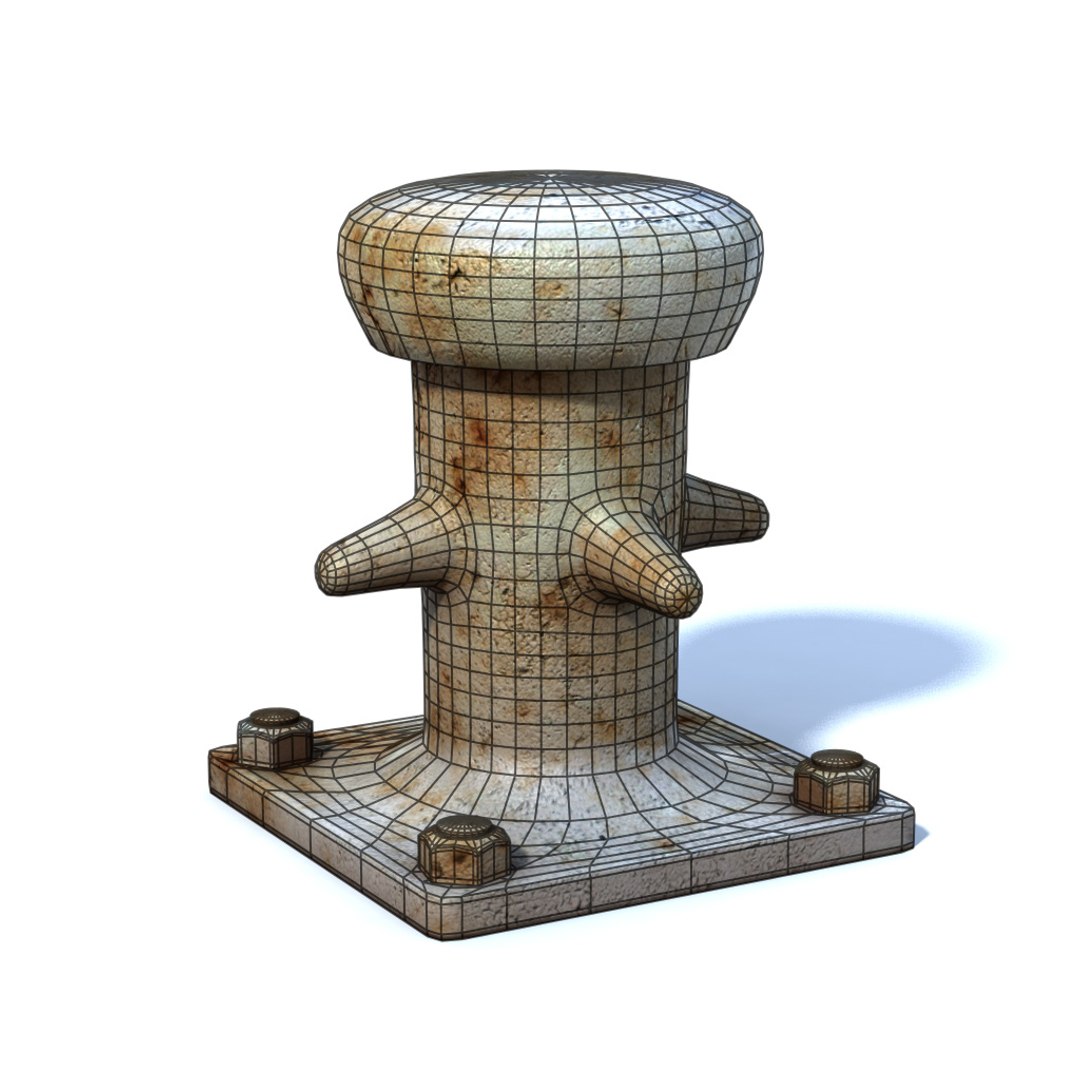 3d bollards model