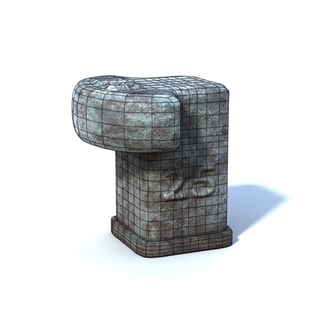 3d bollards model