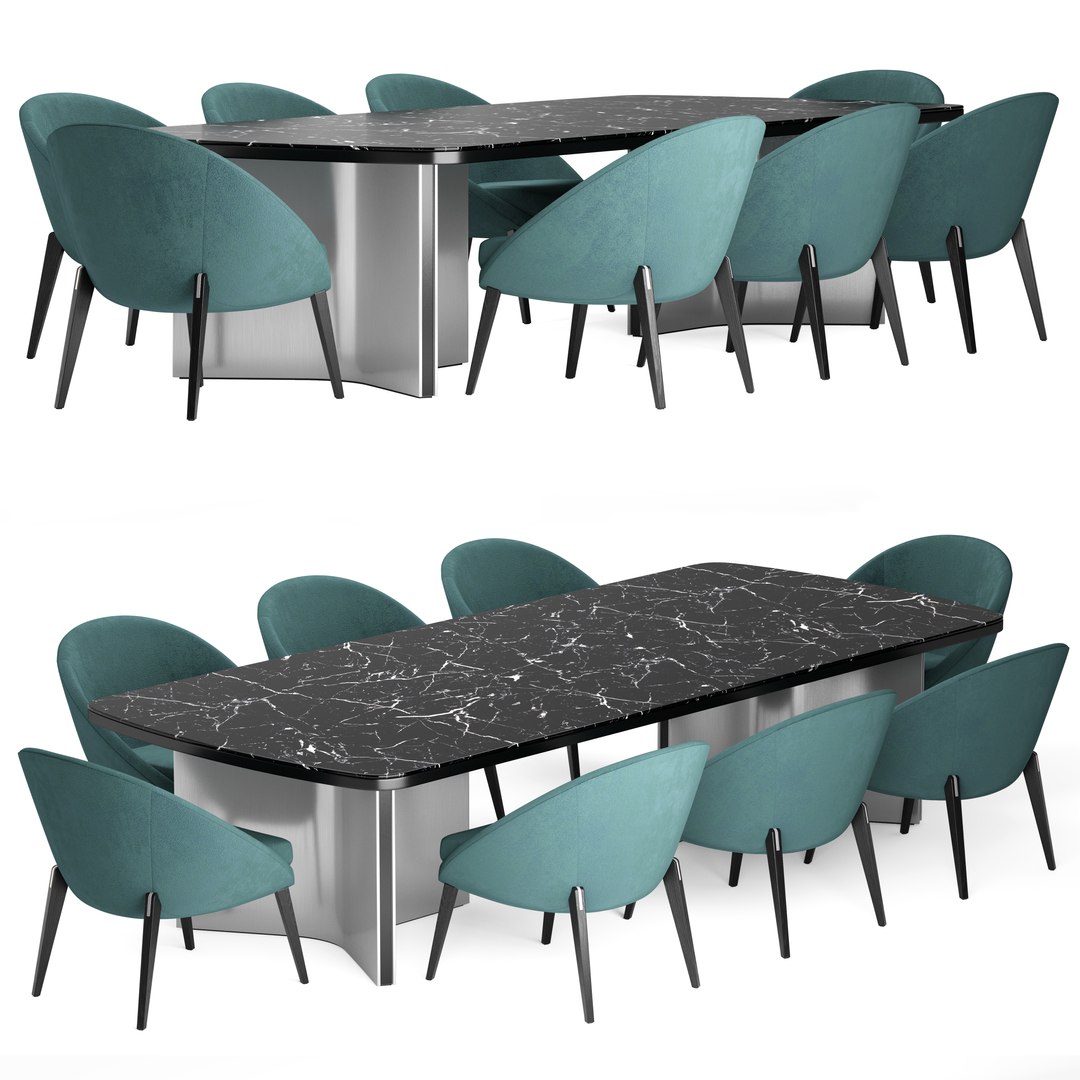 Minotti Lido chair table Marvin 2021 collection 3D model - TurboSquid ...