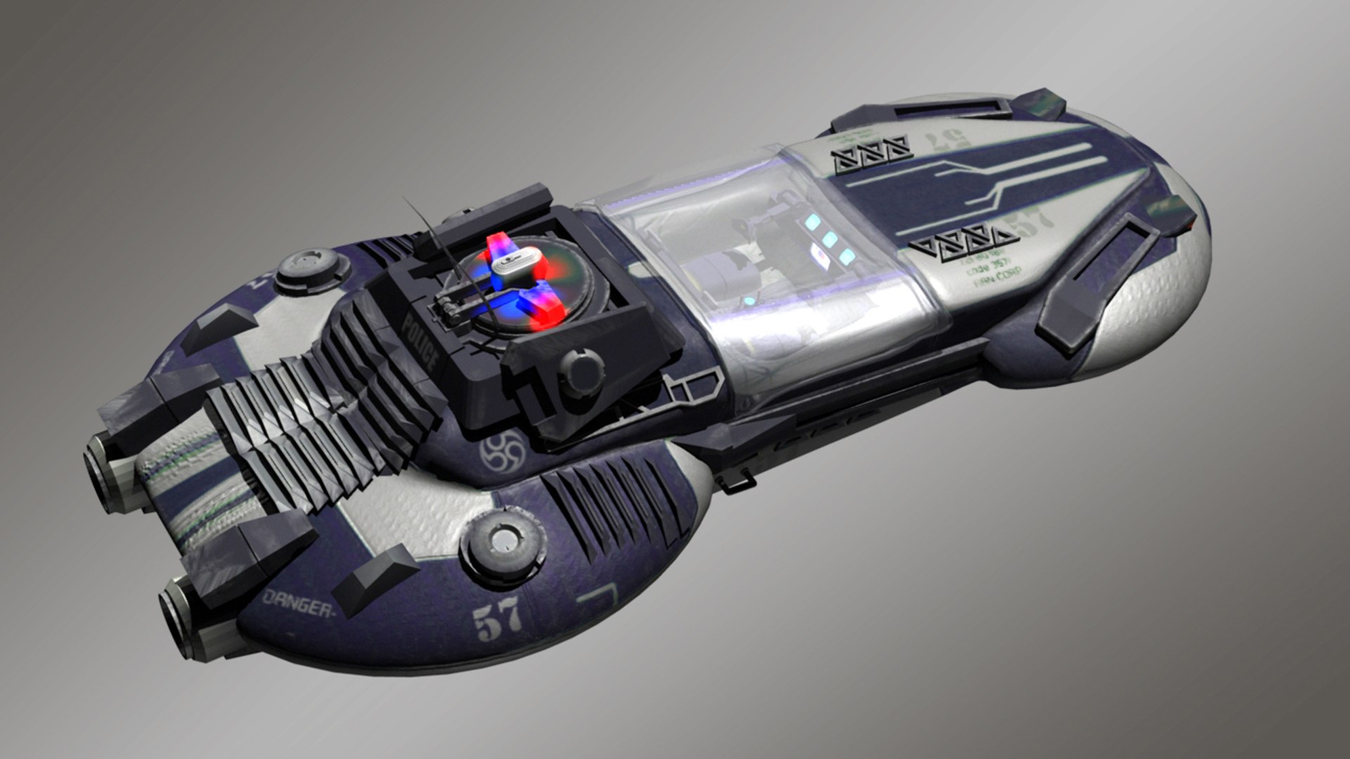 3D CyberPoliceCar Model - TurboSquid 1791038