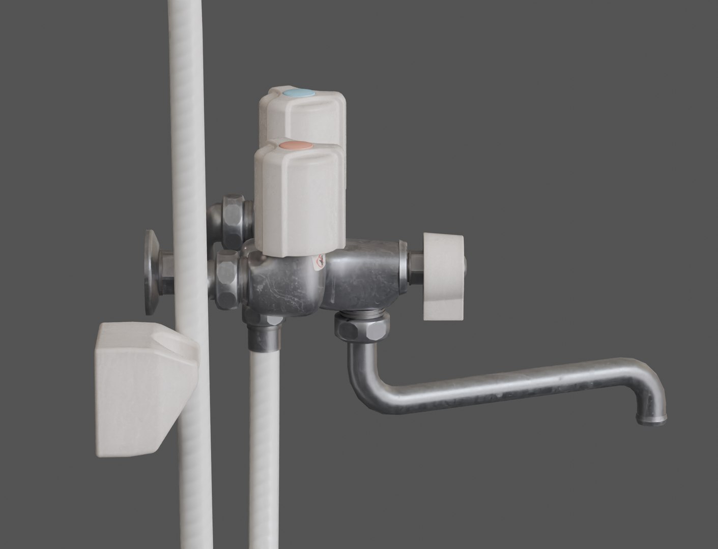 Low-Poly Japanese Shower Faucet Set 3D Model - TurboSquid 2352519